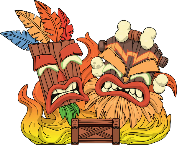 Crash Bandicoot 4: Aku Aku and Uka Uka Youtooz Vinyl Figure (9cm ...