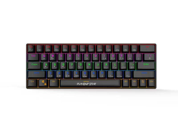 Gaming Mechanical Keyboard RGB (61 key) Black – Q8complex